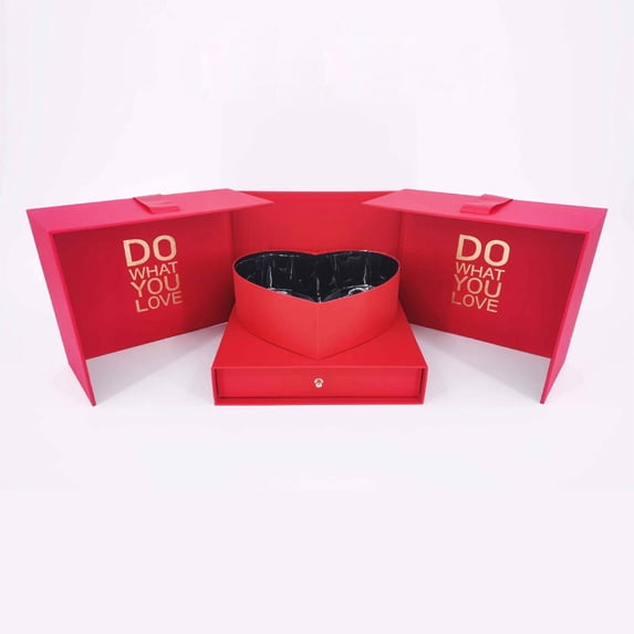 Luxury Double Door Flower Gift Box With Drawer, High End Surprise ...