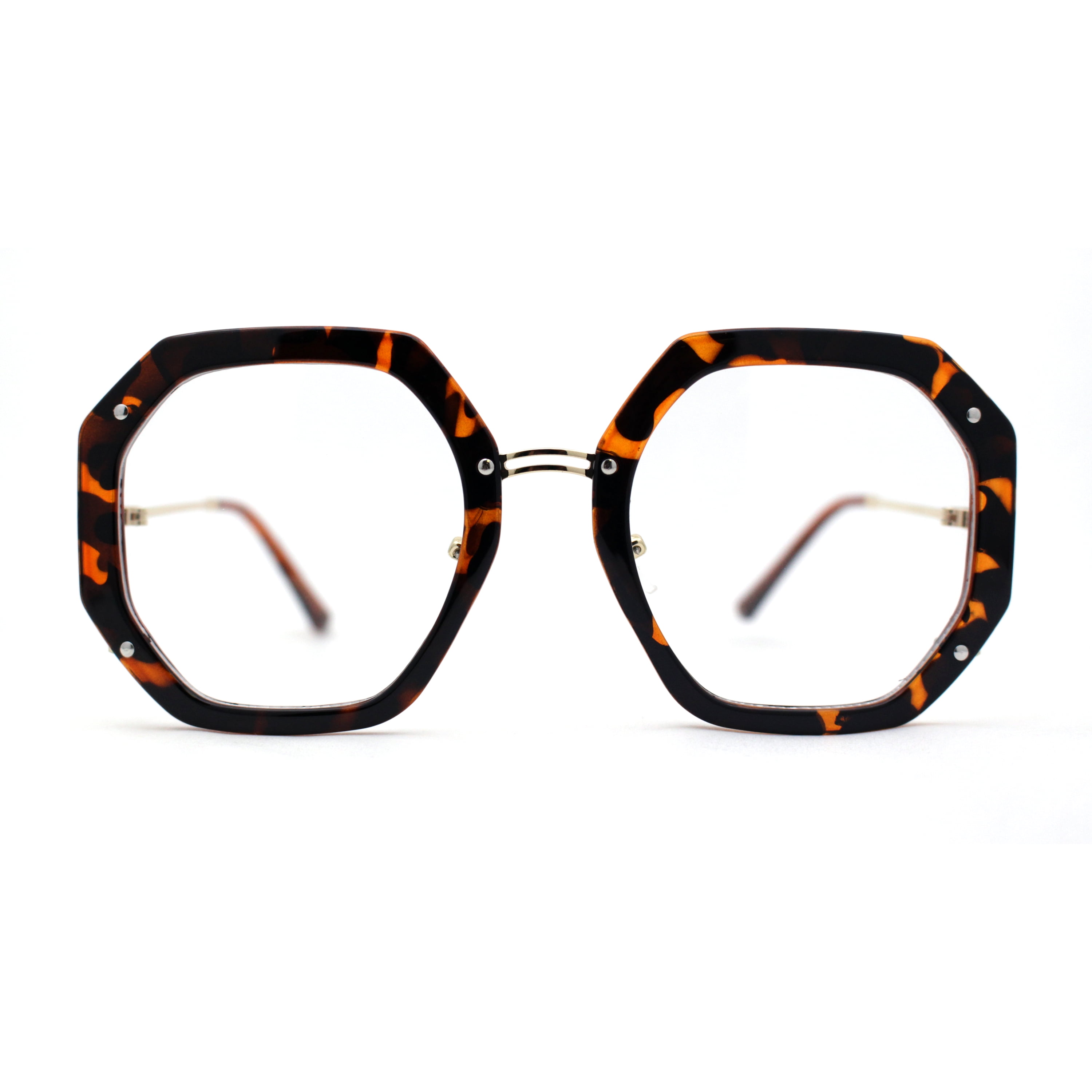 Luxury Double Rim Octagonal Blue Light Blocking Computer Eyeglasses ...