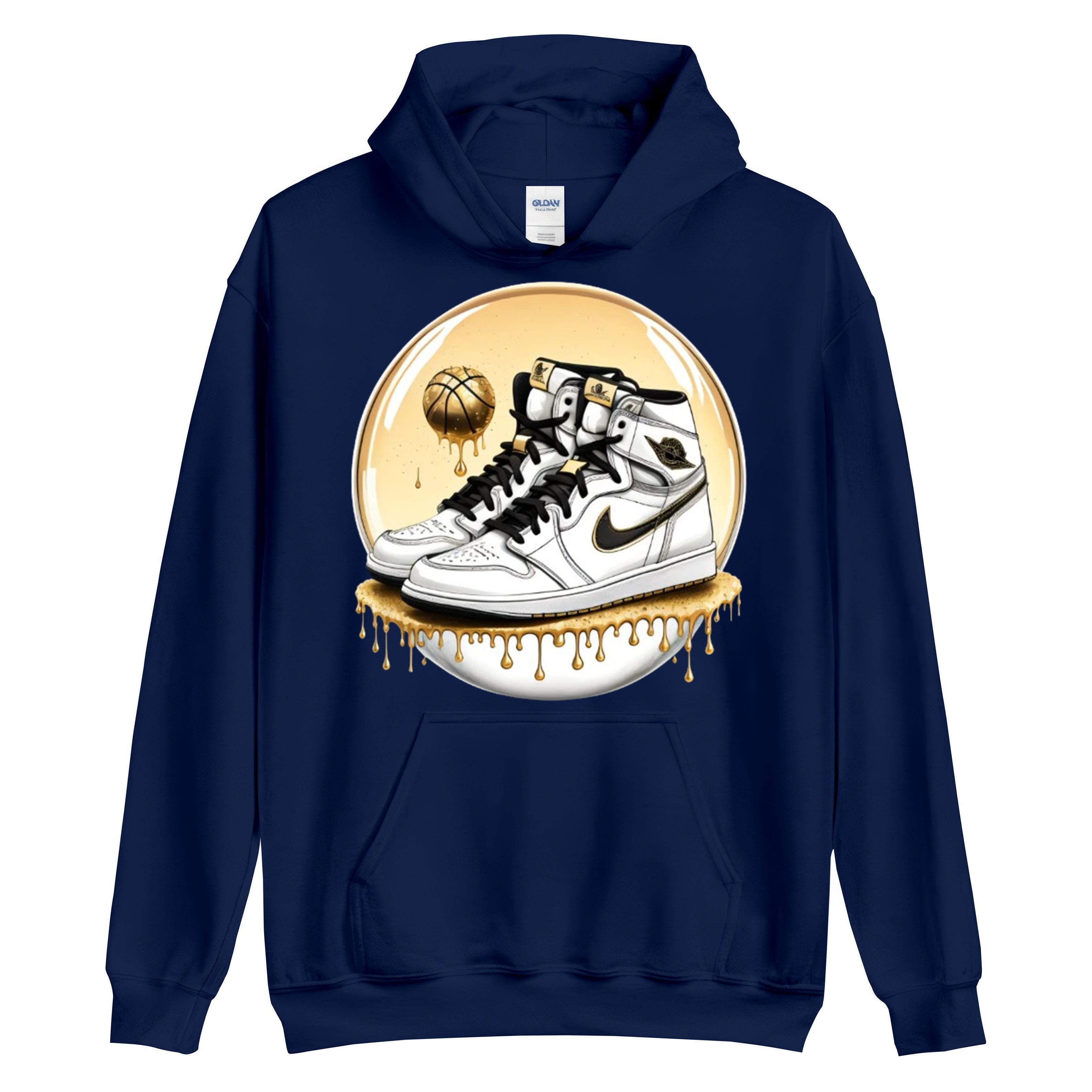 Luxury Drip Sneaker Art - Gold and White Basketball Aesthetic-C ...