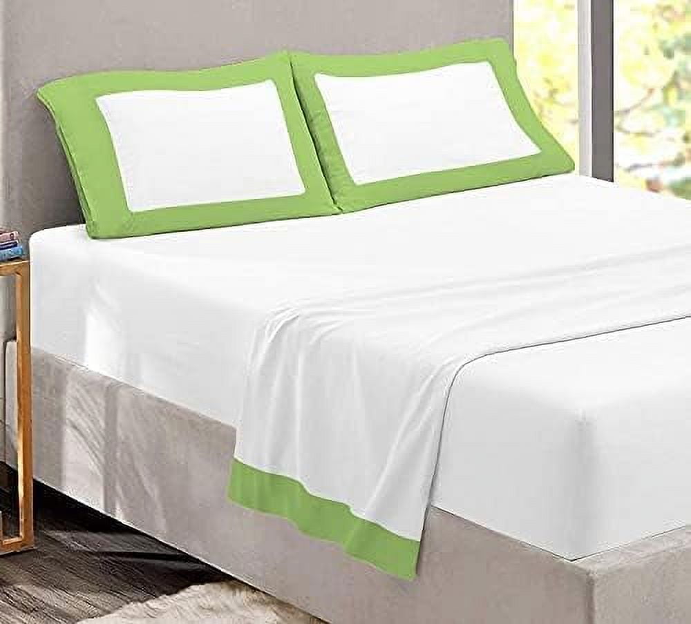 Luxury Dual Tone Sheet Sets of 4 Piece, 100% Egyptian Cotton 12" Deep ...