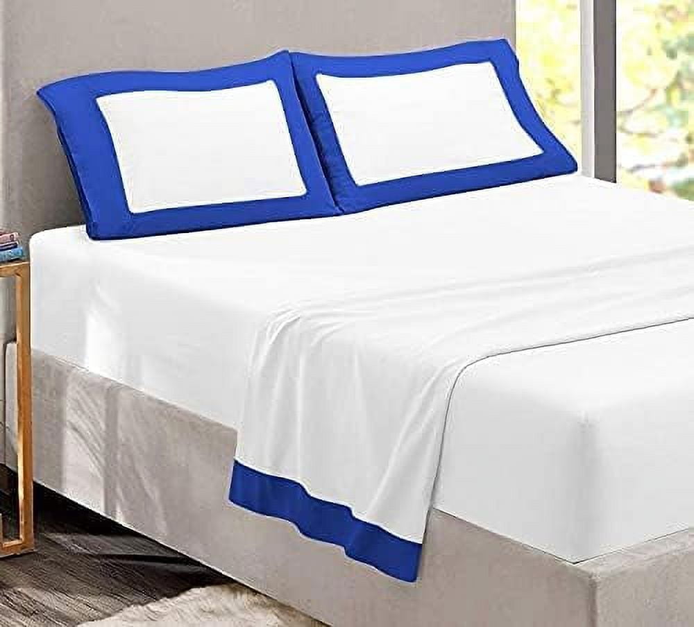 Luxury Dual Tone Sheet Sets of 4 Piece, 100% Egyptian Cotton 14" Deep ...