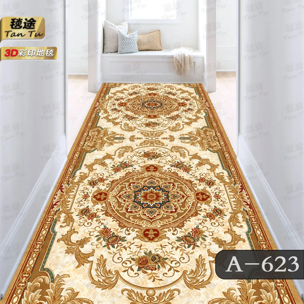 Luxury European Aisle Corridor Carpets Lobby Hallway Villa Long Runner ...