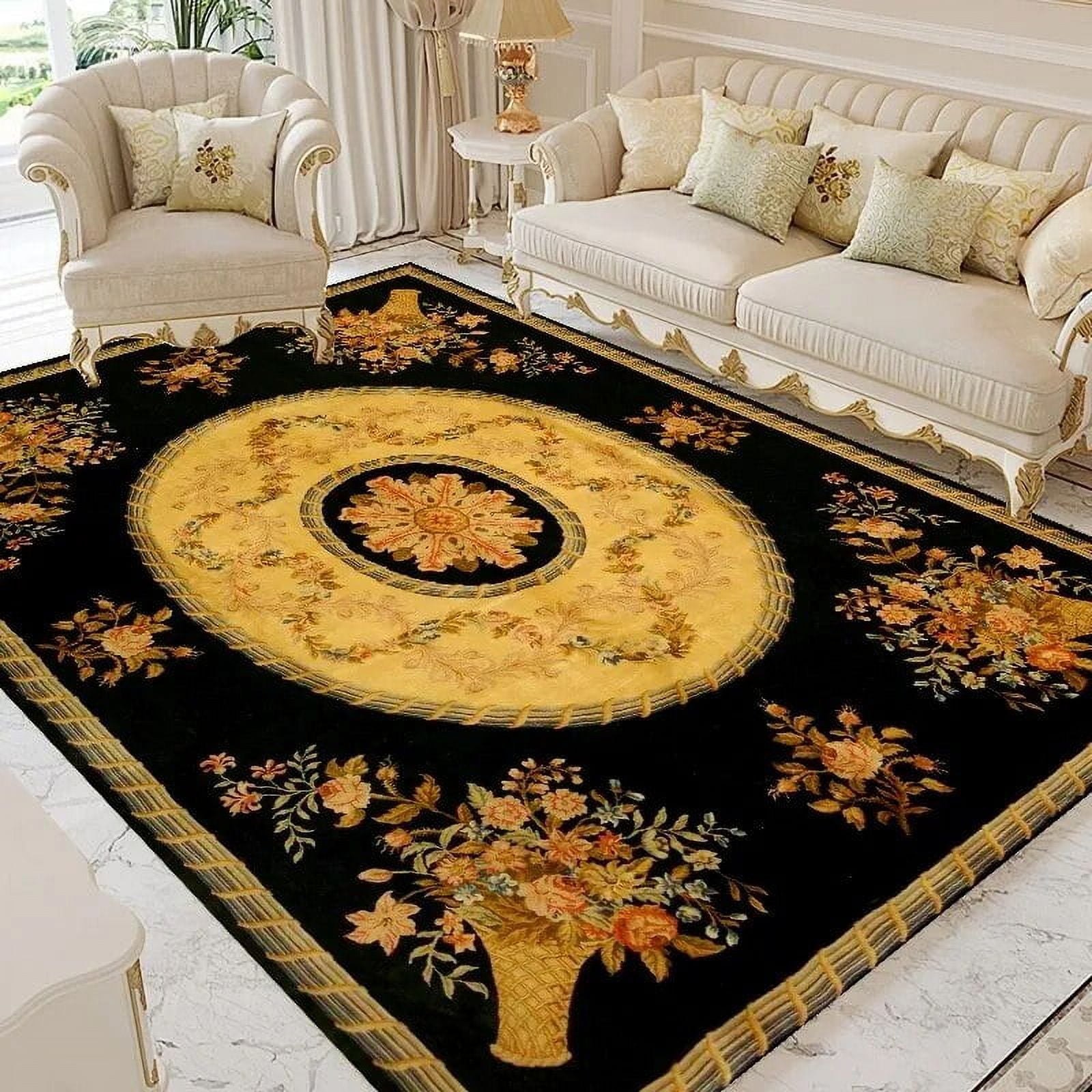 Luxury European Carpet for Living Room Retro Flower Decoration Floor ...