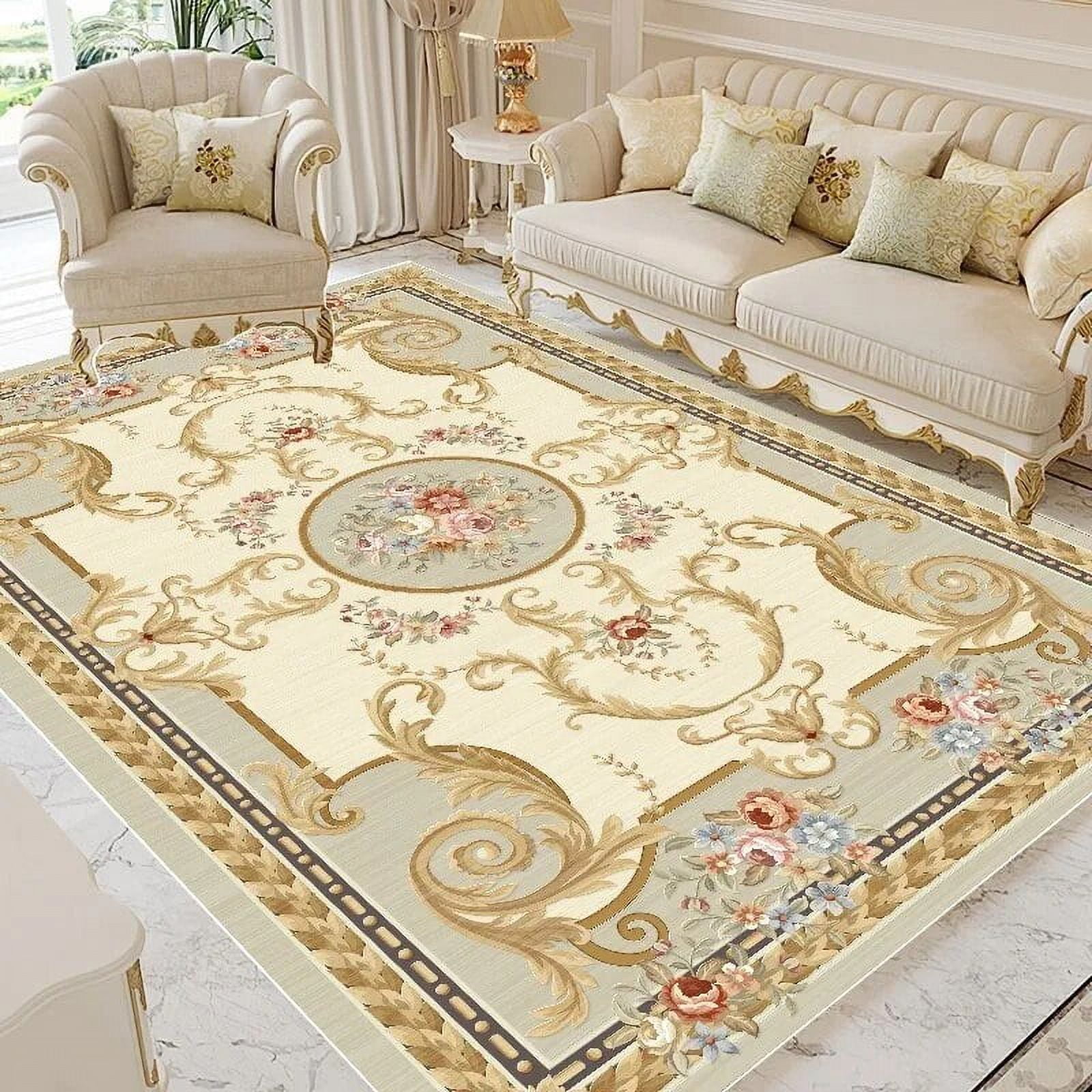 Luxury European Carpet for Living Room Retro Flower Decoration Floor ...