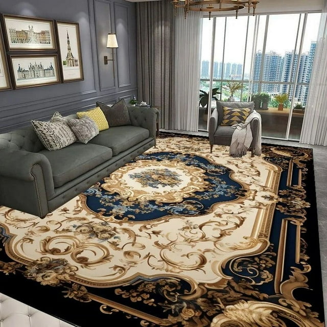 Luxury European Carpet for Living Room Retro Flower Decoration Floor ...
