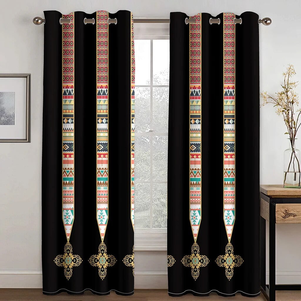 Luxury European Court Curtains Kazakhstan Style Curtains Black Gold ...