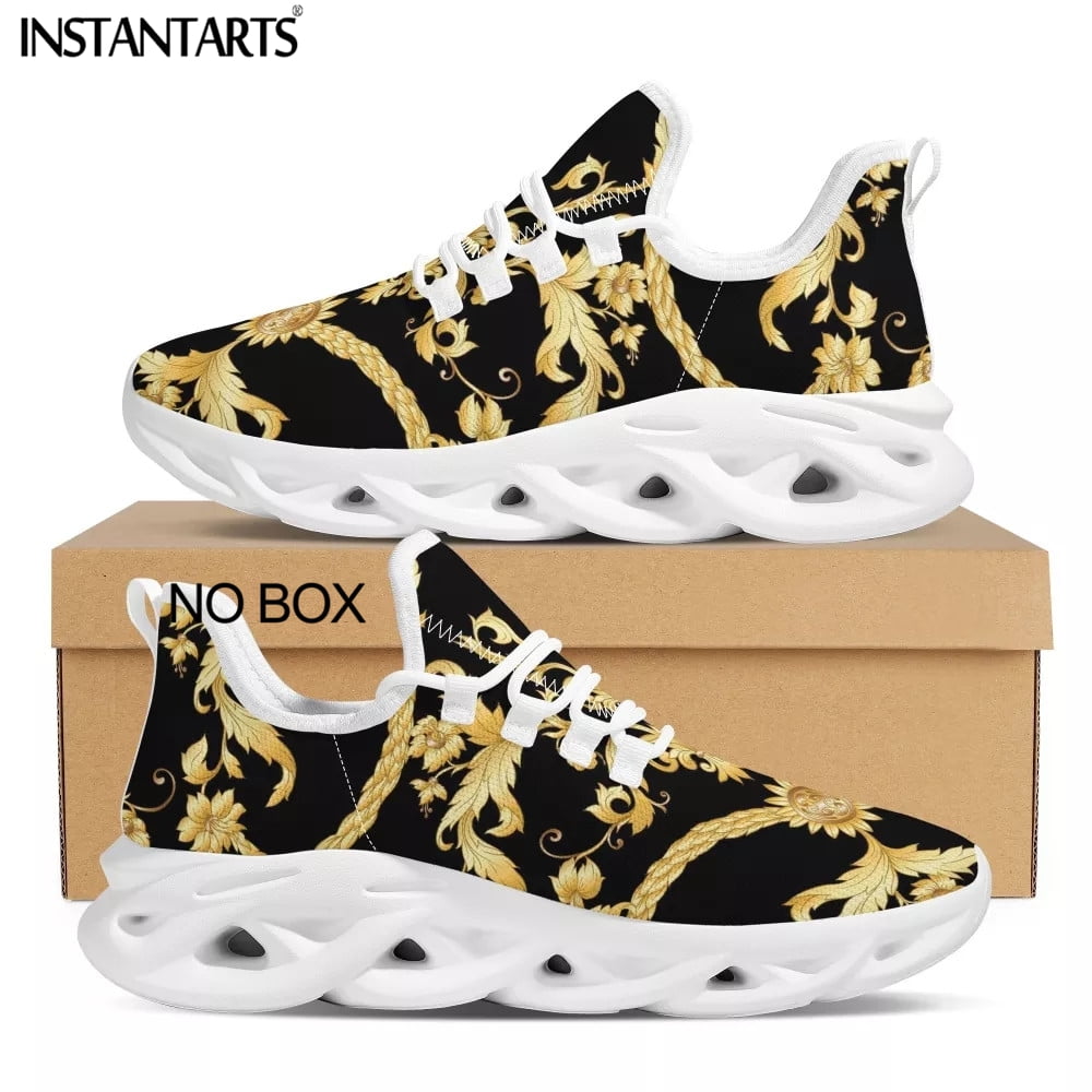 Luxury European Golden Floral Women Platform Shoes Hot Sale Lady Couple ...