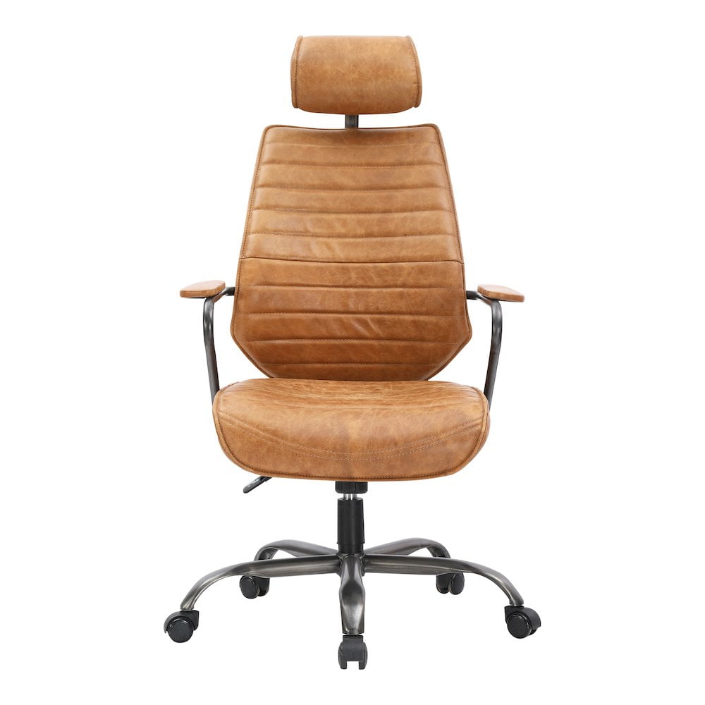 Luxury Executive Cognac Leather Office Chair, Belen Kox - Walmart.com