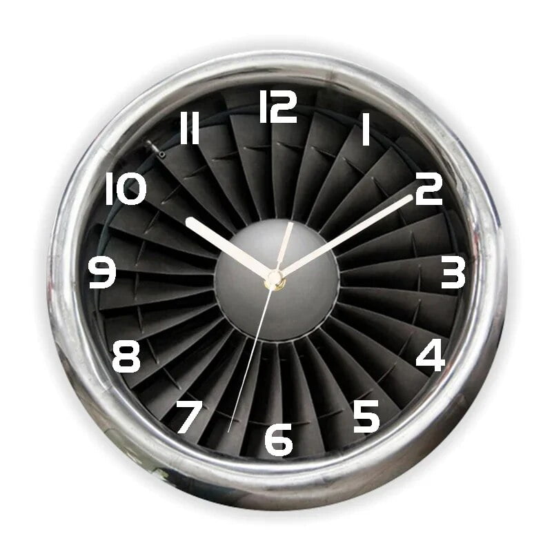 Luxury Faux Gold Minimalist Aviation Aircraft Large Wall Clock for ...