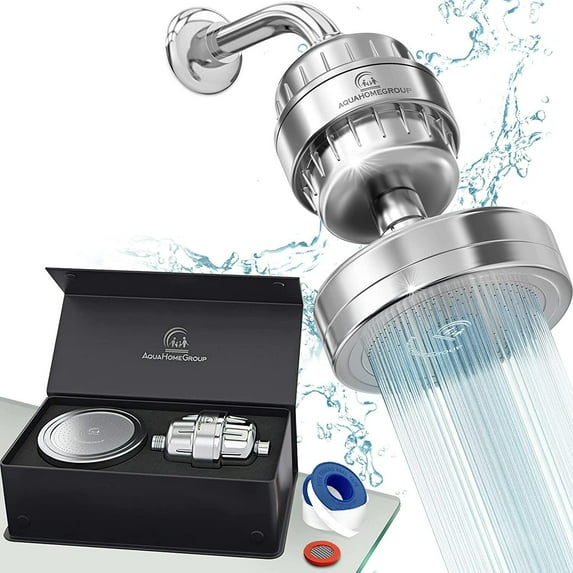 Luxury Filtered Shower Head Set 20+3 Stage Shower Filter for Hard Water ...