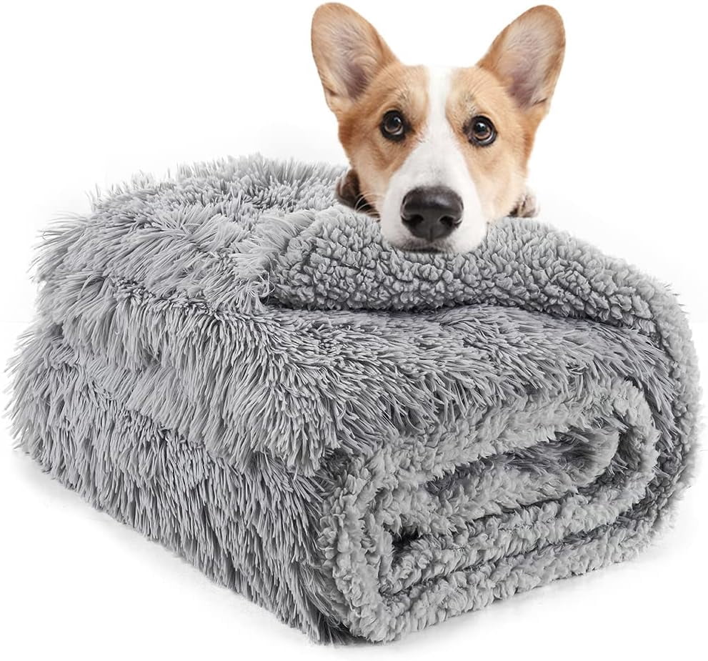 Luxury Fluffy Dog Blanket, Extra Soft and Warm Sherpa Fleece Pet ...