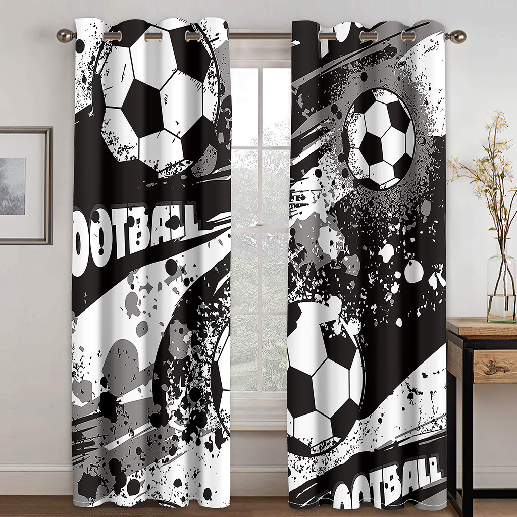 Luxury Football Soccer Sports Boy On Sale Window Curtains Drapes for ...
