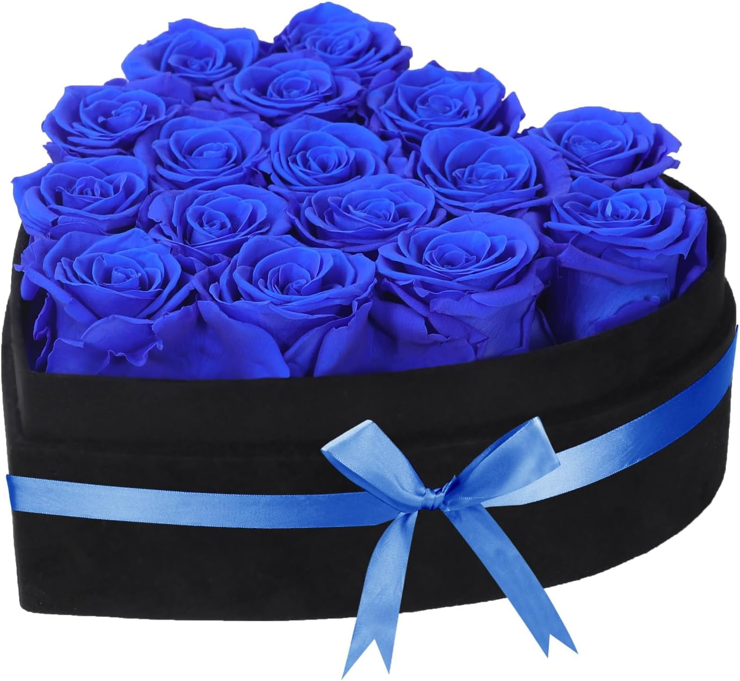 Luxury Forever Real Roses in Suede Box - 16-Piece Preserved Flowers ...