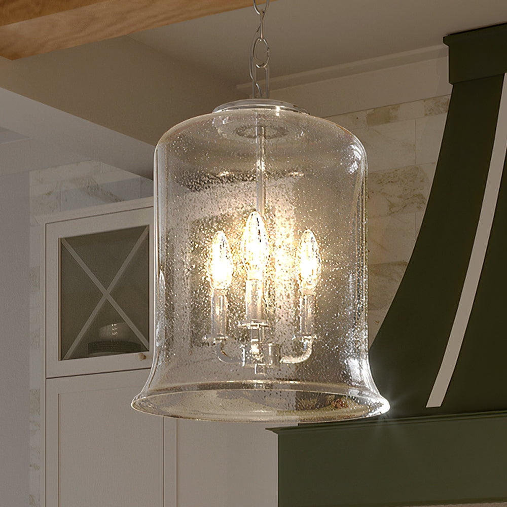 Luxury French Country Indoor Pendant, 17.125''H x 12.875''W, with ...