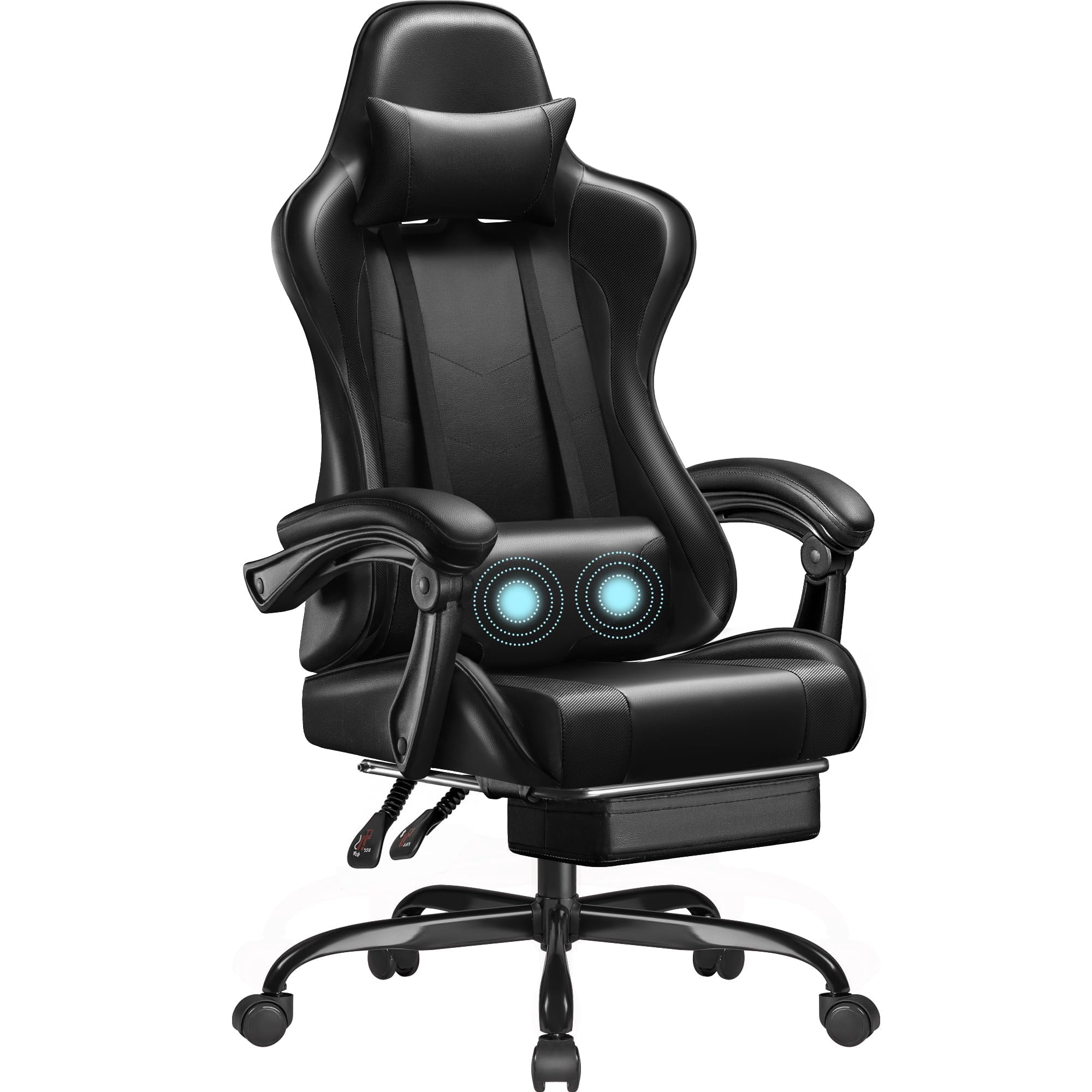 Luxury Gaming Chair with Soft PU Leather and High-Density Foam ...