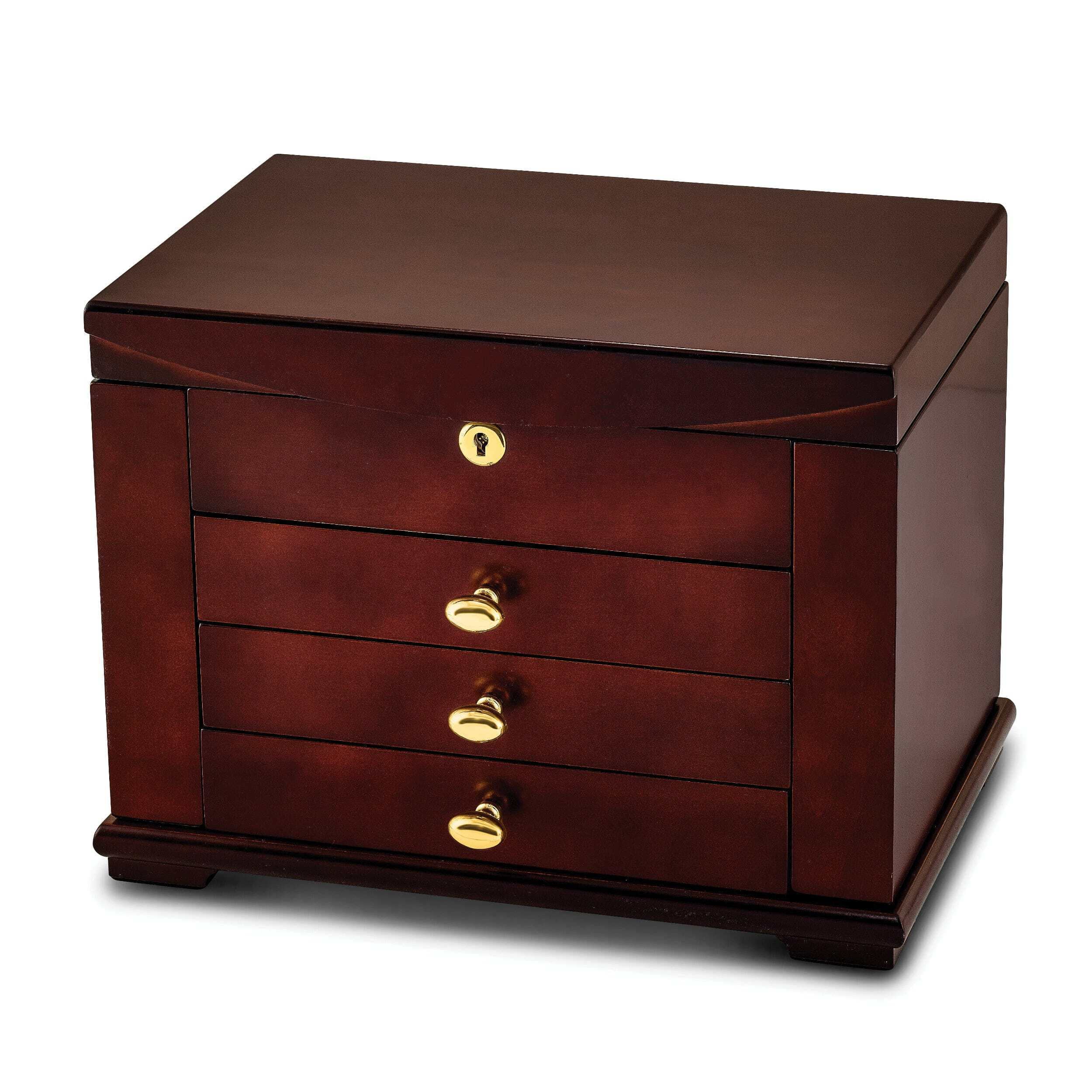 Luxury Giftware by Jere Matte Cherry Finish Poplar Veneer 3-drawer w ...
