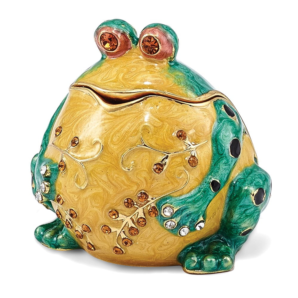 Luxury Giftware by Jere 'The Bullfrog Trinket' Green/Yellow Metal ...