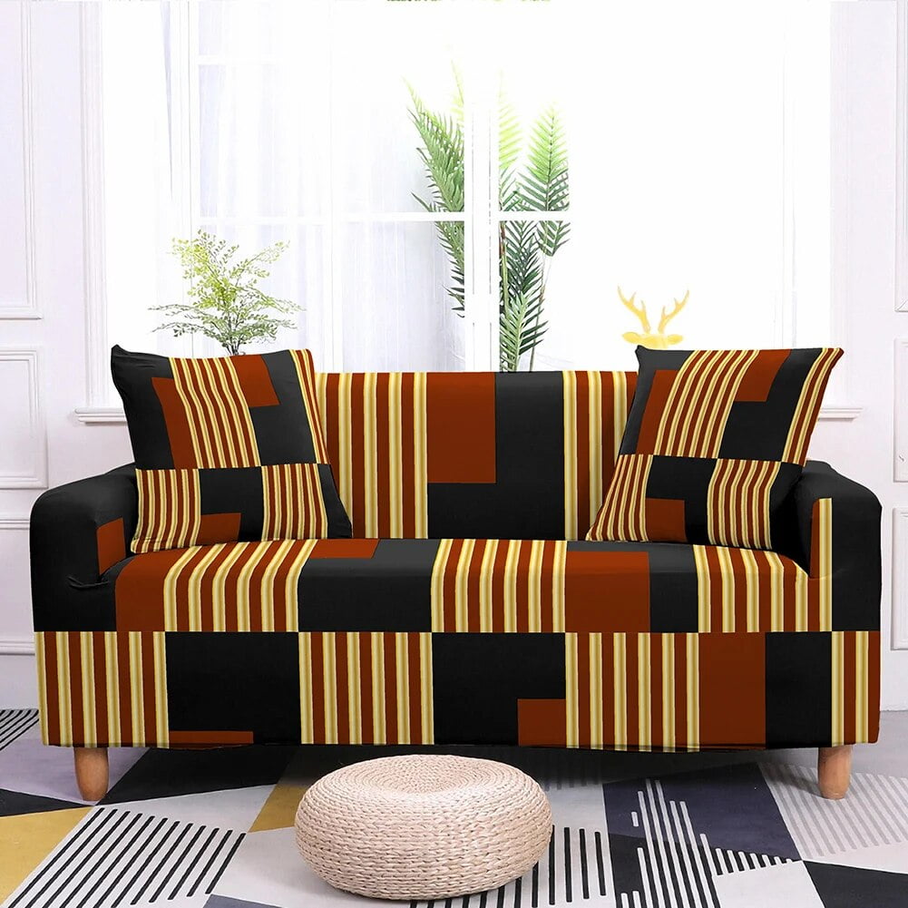 Luxury Gold Chain Sofa Covers for Living Room 3D Print Elastic ...