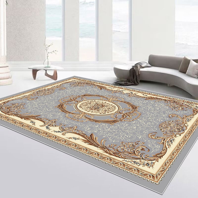 Luxury Gold Frame Carpets for Living Room Europe and America Large Area ...