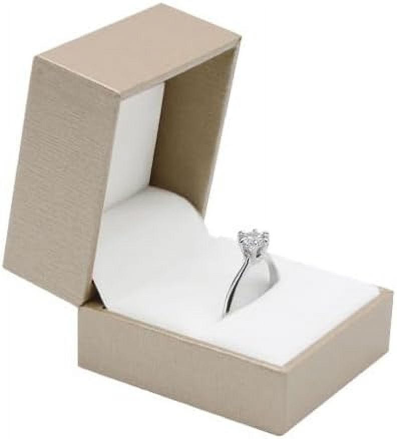 Luxury Gold Paper Leather Jewelry Ring Box Storage Display Case with ...