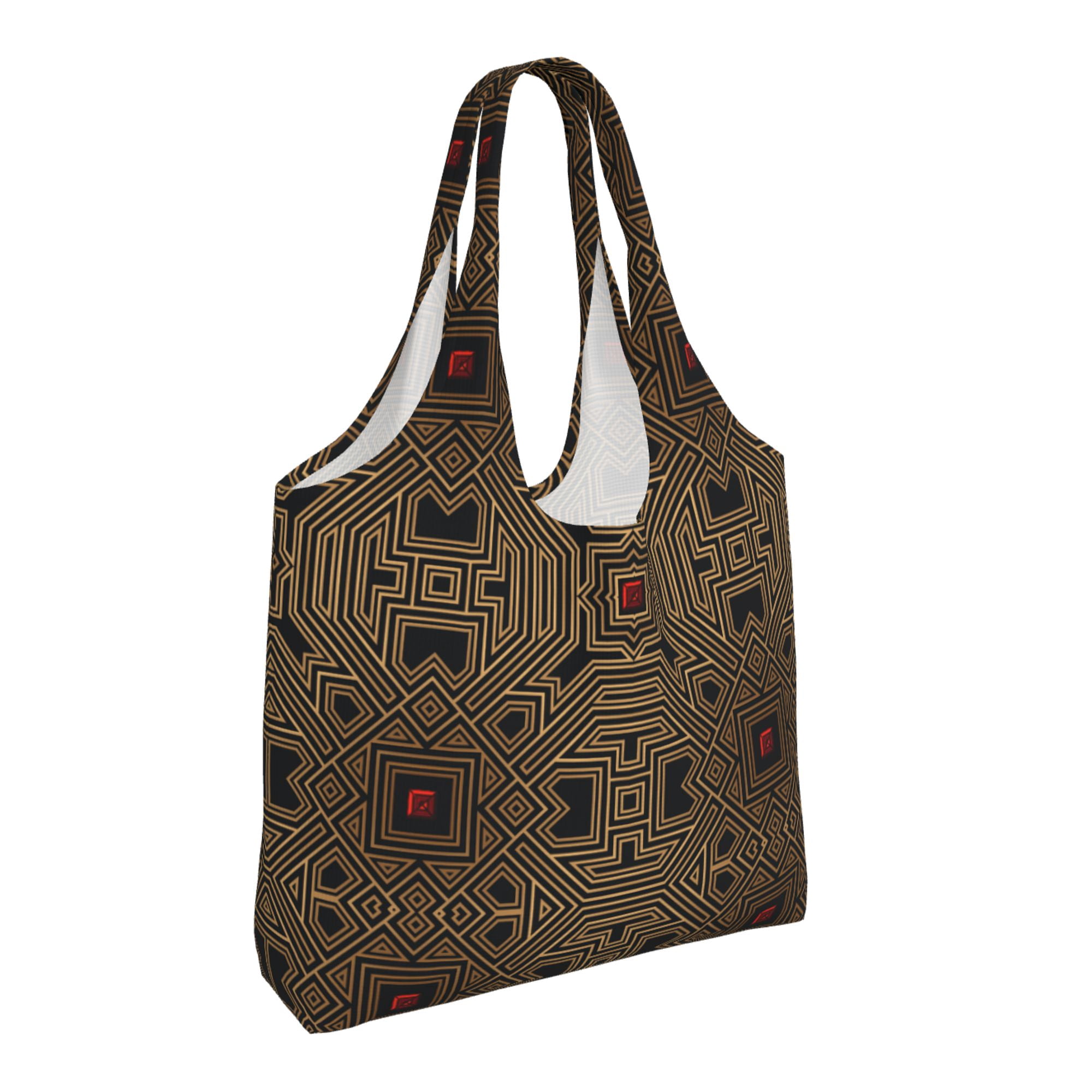 Luxury Gold Pattern Canvas Tote Pocket For Women,Totes Bag With Pattern ...