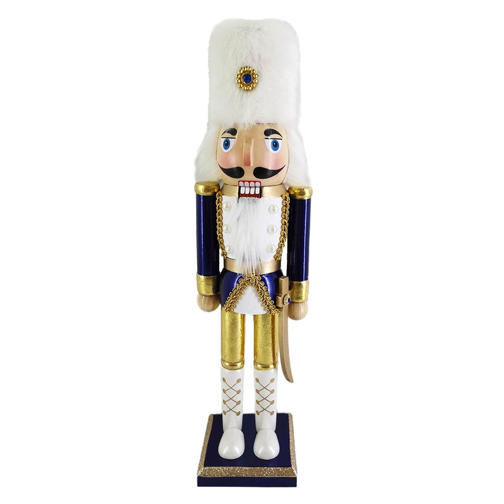 Luxury Gold and Navy Decorative Nutcracker - Walmart.com