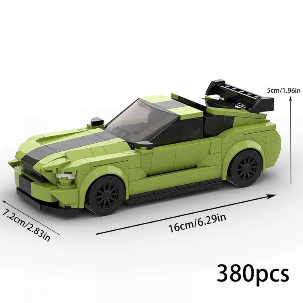 Luxury Green Sports Car MOC Building Blocks,Speed Champions Cars Blocks ...