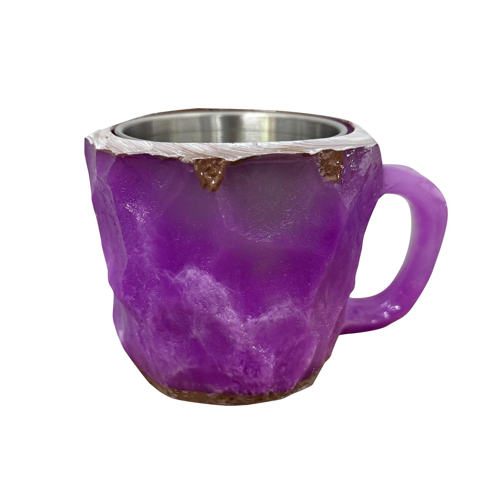 Luxury Handcrafted Ceramic Mug with Blue Agate Pattern, Unique ...