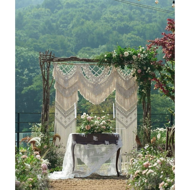 EL CLASICO OVERSEAS Luxury Handmade Macrame Wedding Backdrop & Macrame ...