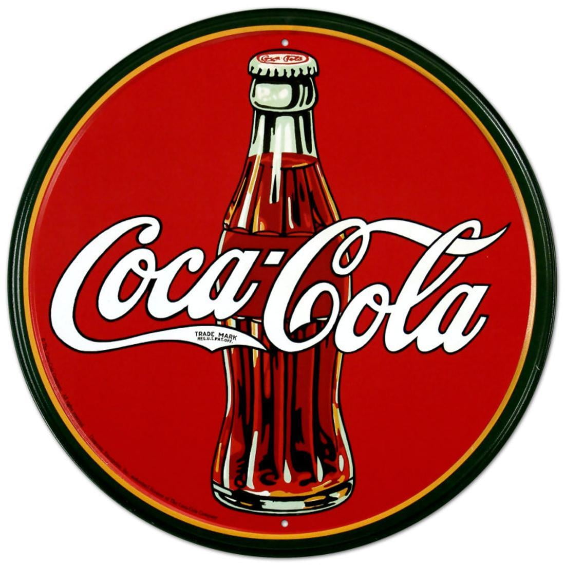 Luxury Home 30s Style Red Coke Bottle Round Rug, 12" Round - Walmart.com