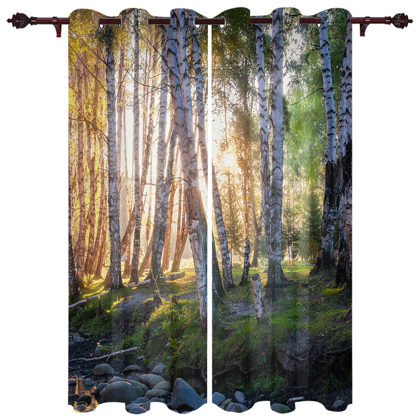 Luxury Home Curtains Iron Gate Black Yellow Metal For Windows Home ...