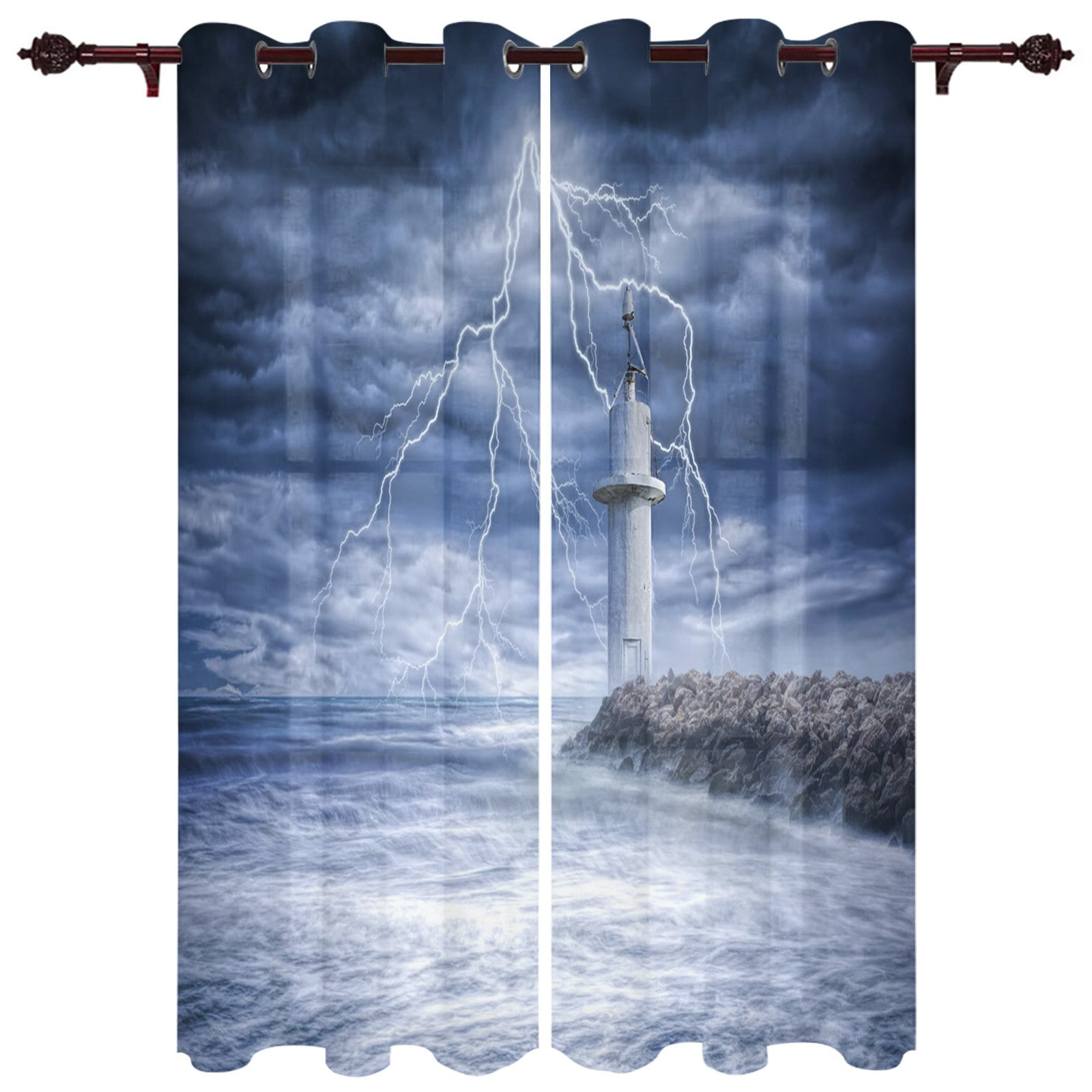 Luxury Home Curtains Iron Gate Black Yellow Metal For Windows Home ...