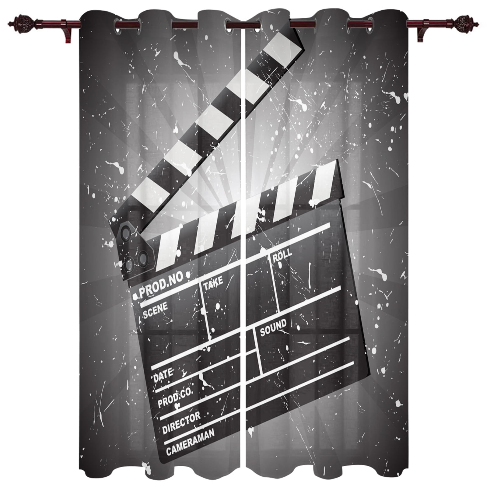 Luxury Home Curtains Iron Gate Black Yellow Metal For Windows Home ...