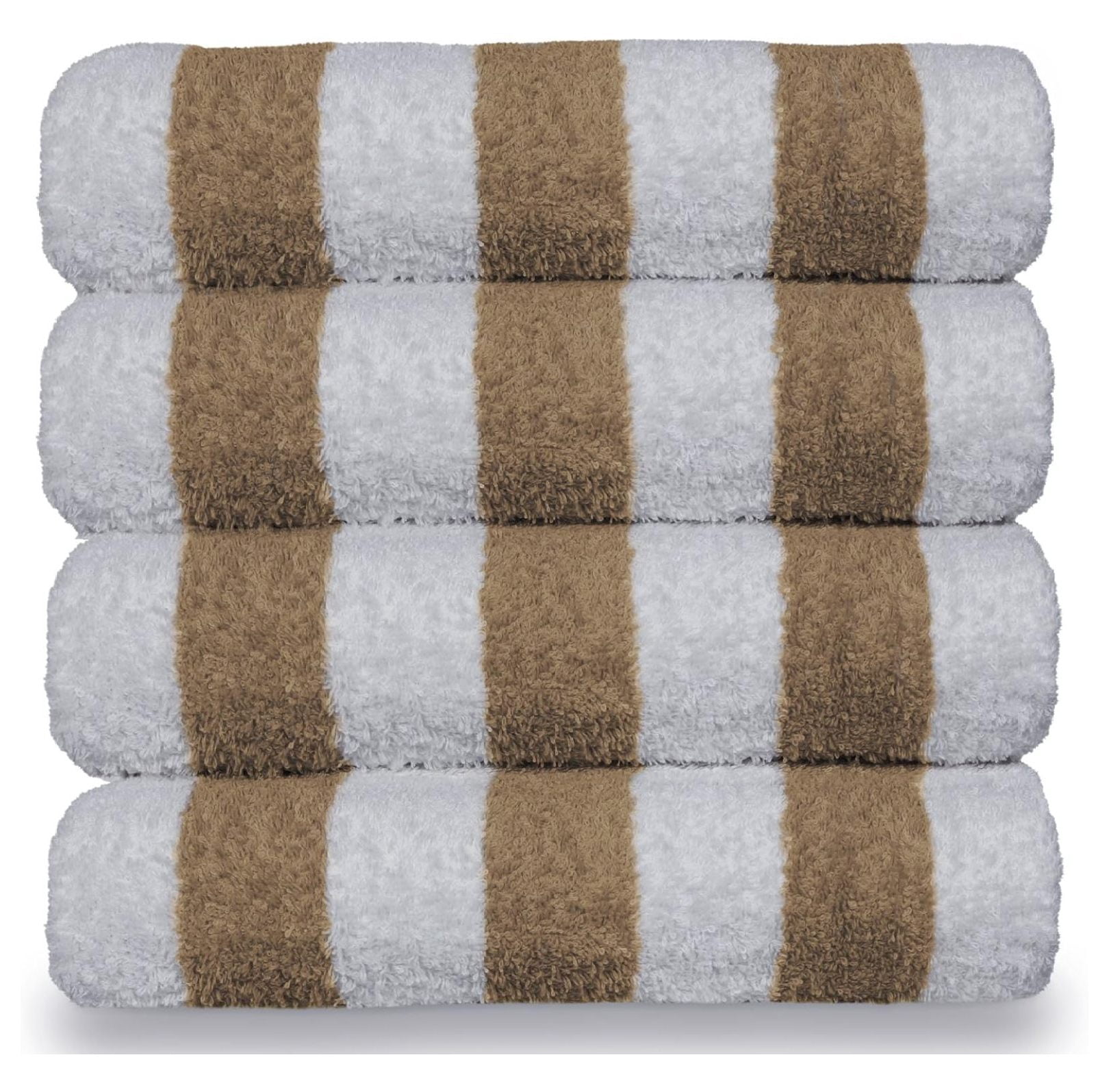 Luxury Hotel & Spa Towel 100% Cotton Pool Beach Towels - Cabana - Tan ...