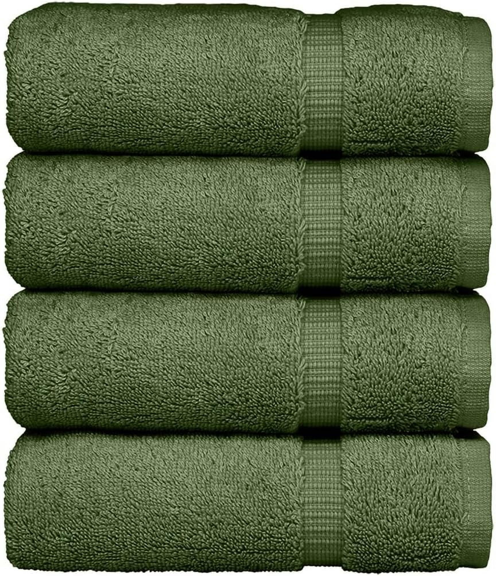 Luxury Hotel & Ultra Soft Hand Towels 100% Turkish Cotton - Moss - Set ...