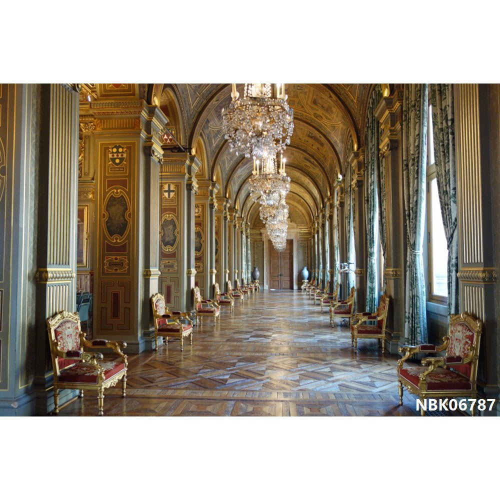 Luxury House Pillars Chandelier Vintage Portrait Photography Backdrops ...