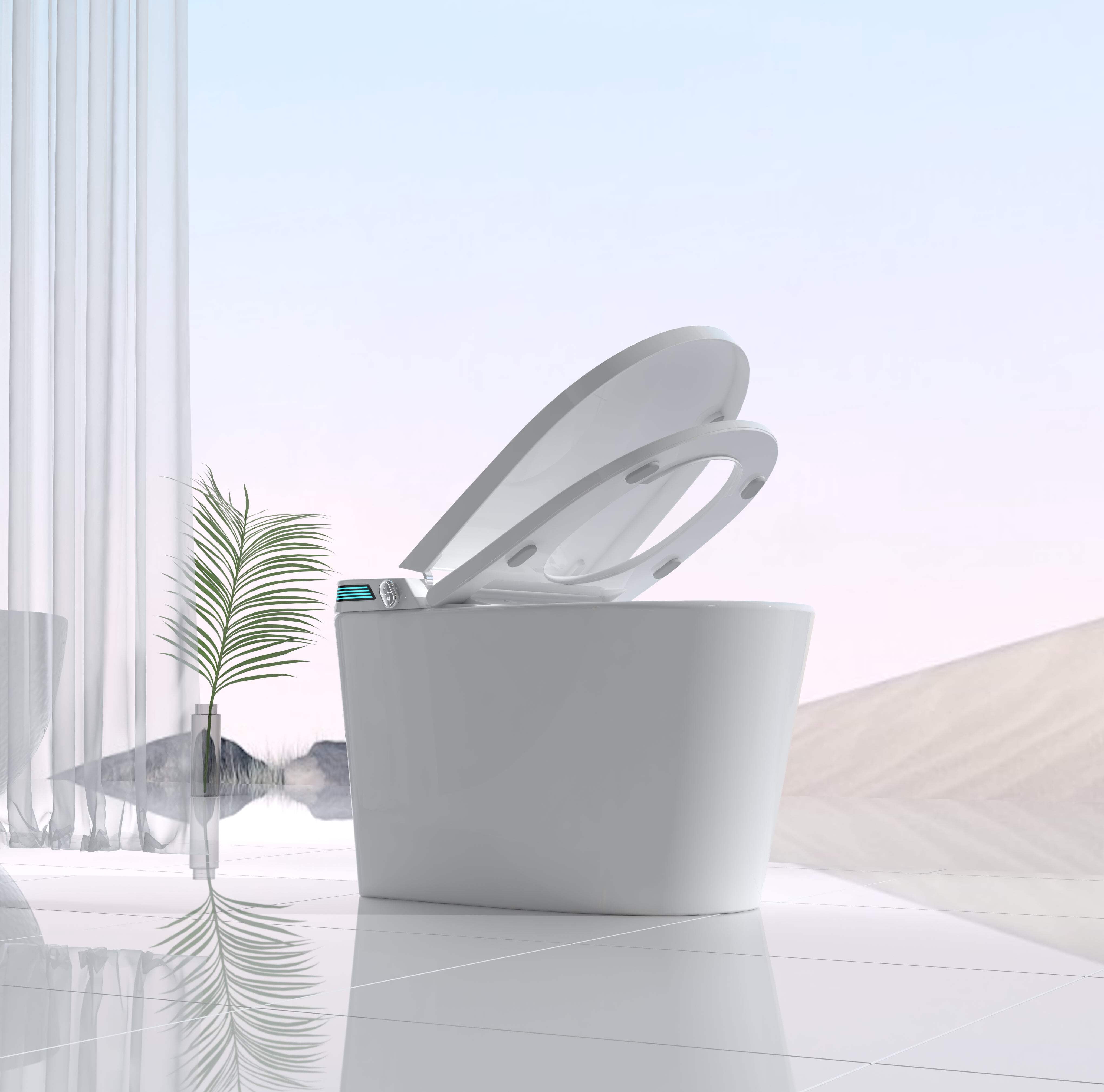 Luxury Intelligent Smart Toilet With Instant Warm Water Sprayer And ...