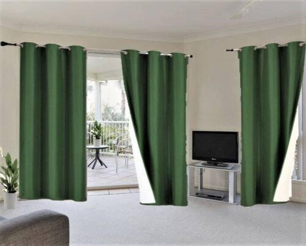 Luxury K72 1 Panel hunter green solid color thermal foam lined blackout ...