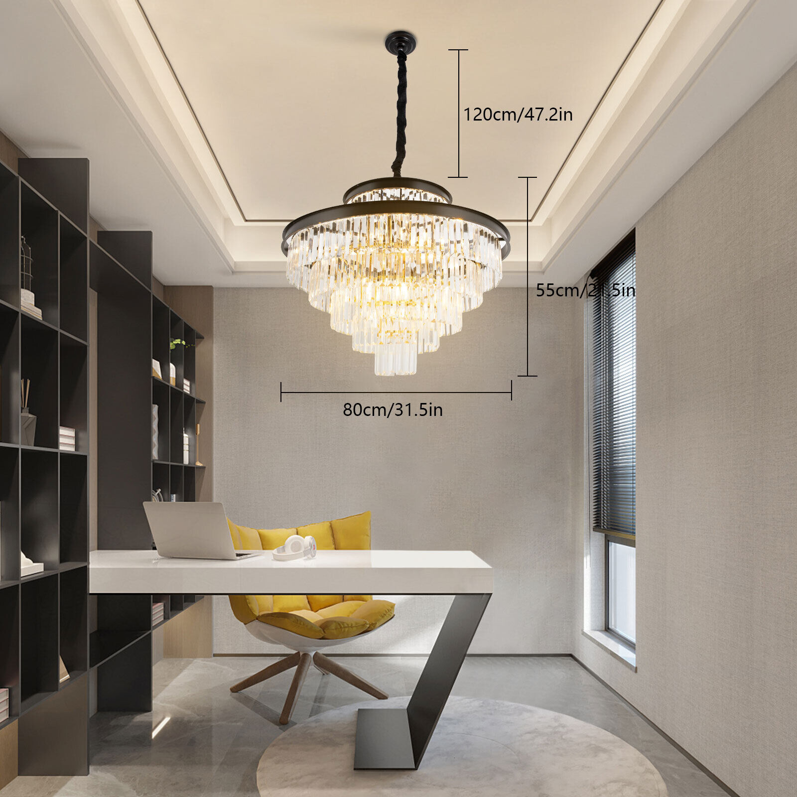 Luxury K9 Crystal Chandelier Lighting 16-Light Ceiling Light Pendant ...