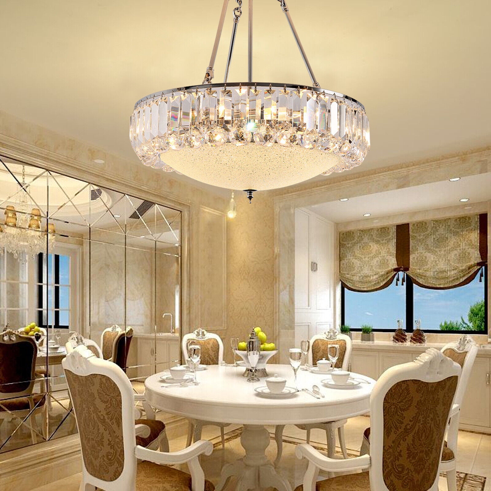 Luxury K9 Crystal Chandelier Modern Pendant Lamp Lighting Decor Ceiling ...