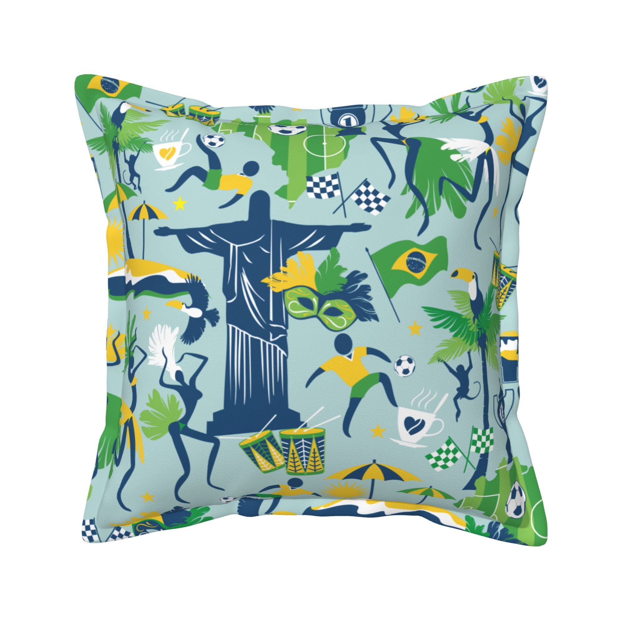 Luxury Leather Pillowcase Traditional Items In The Colors Of Brazil ...