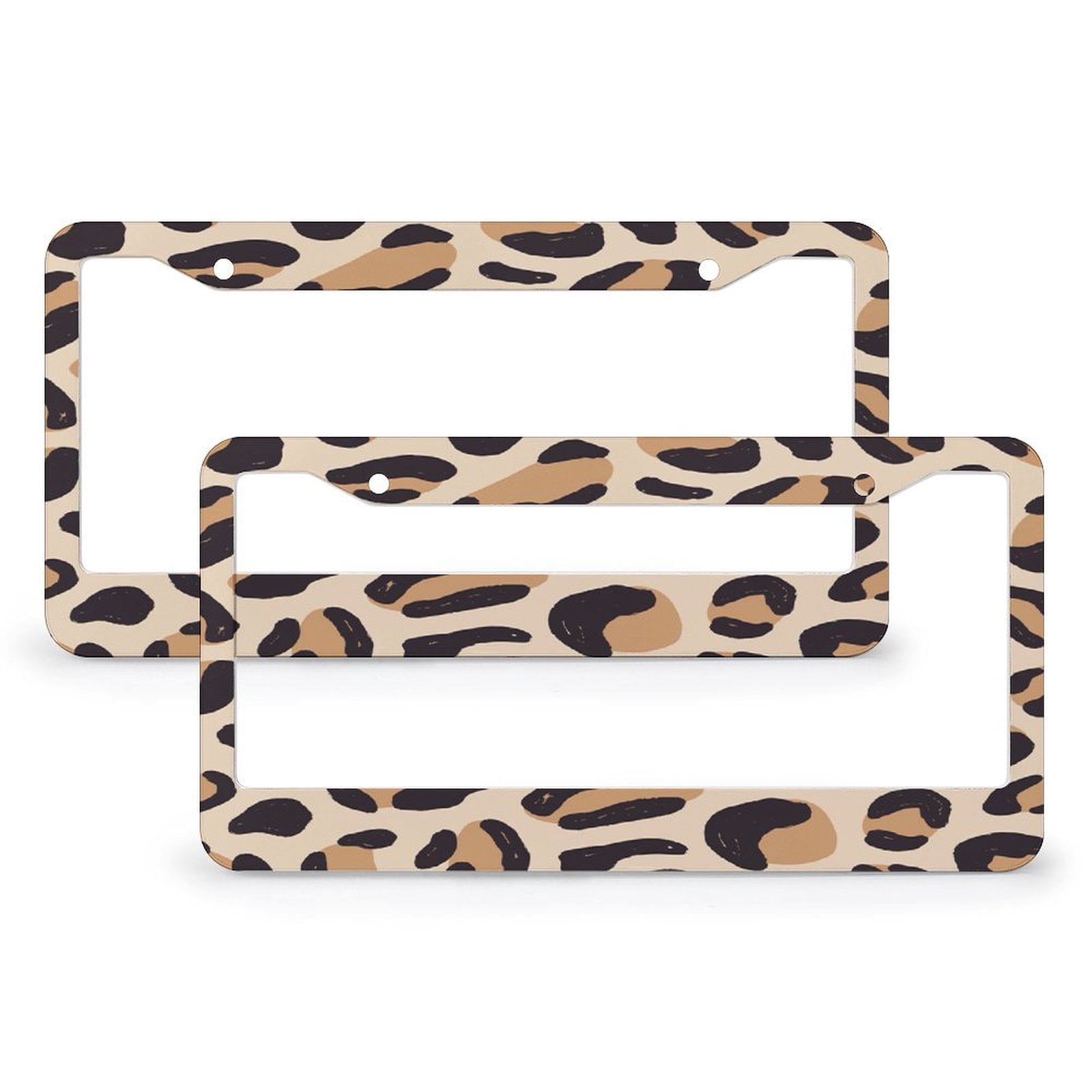 Luxury Leopard Fur Texture Seamless Pattern License Plate Frames ...