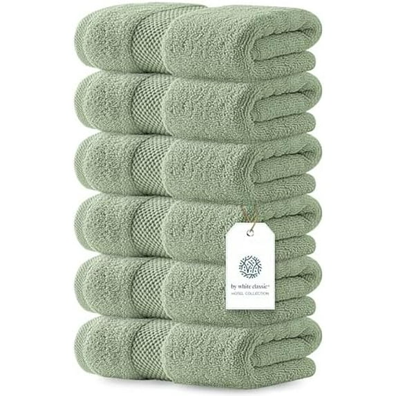Luxury Light Green Hand Towels - Soft 100% Turkish Cotton | Highly ...