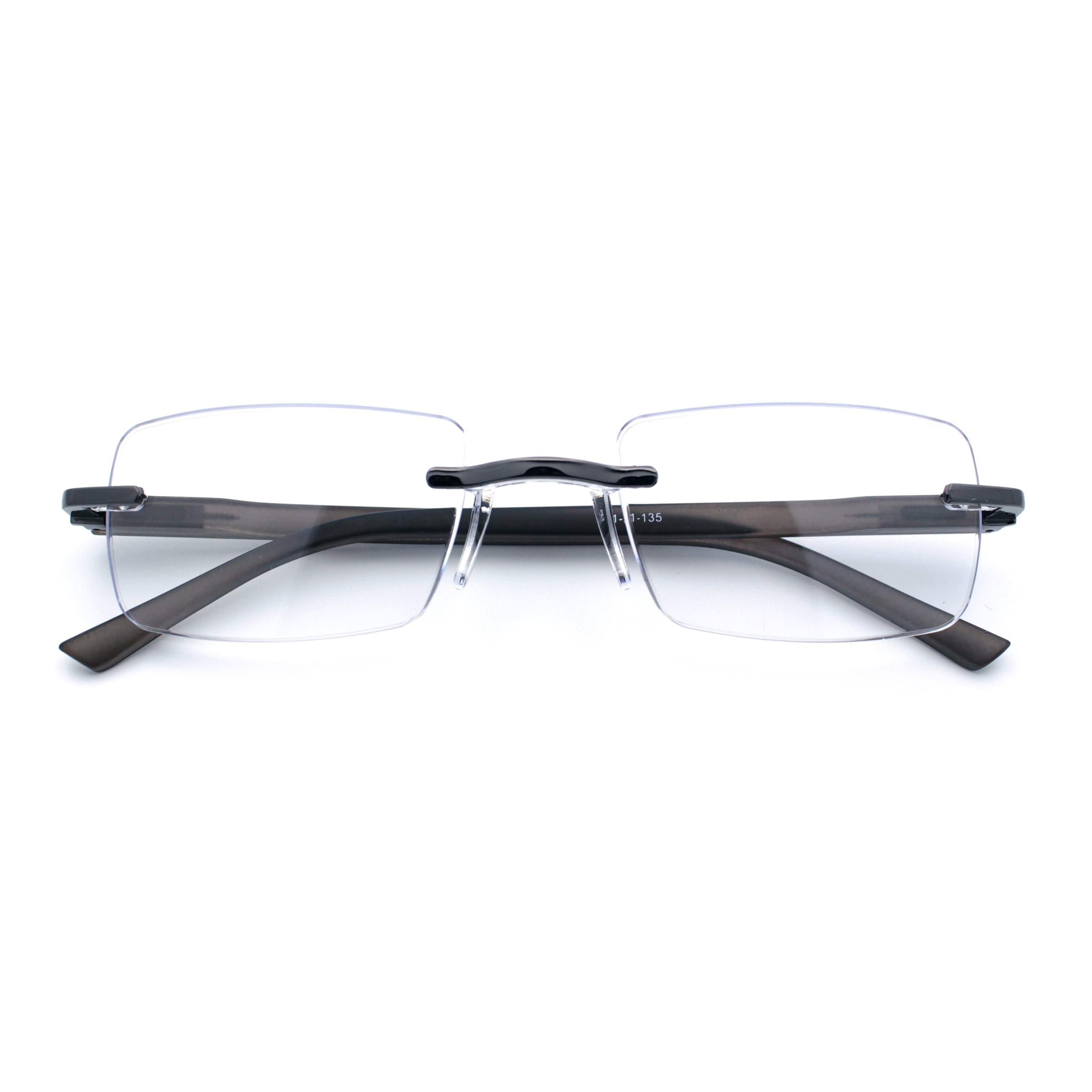 Luxury Light Weight Rimless Spring Hinge Narrow Rectangle Reading ...