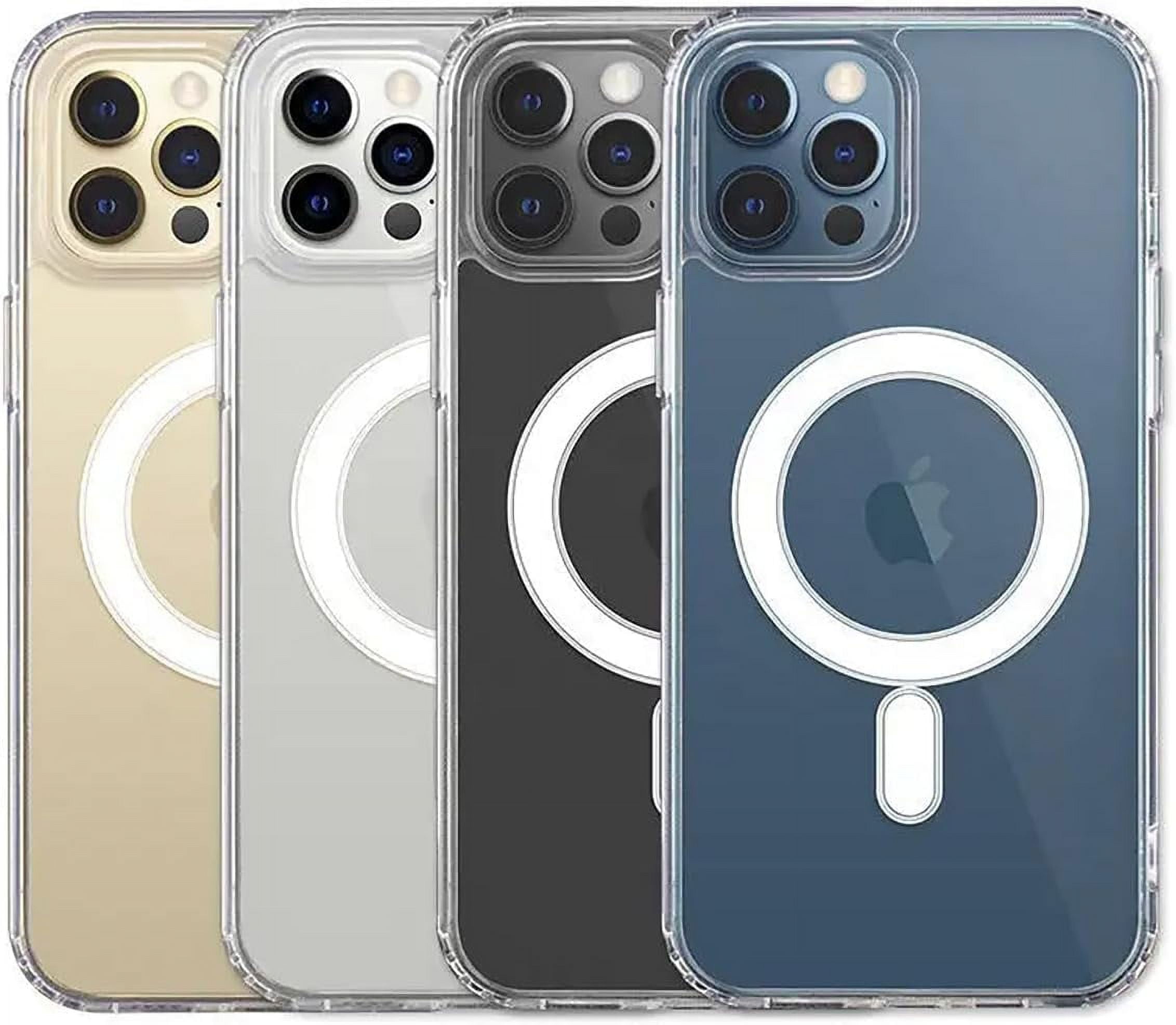 Luxury MagSafe Clear Compatible Phone Case for iPhone 8, XS, 11, 12 , 13, 14, 15 Pro Max ...