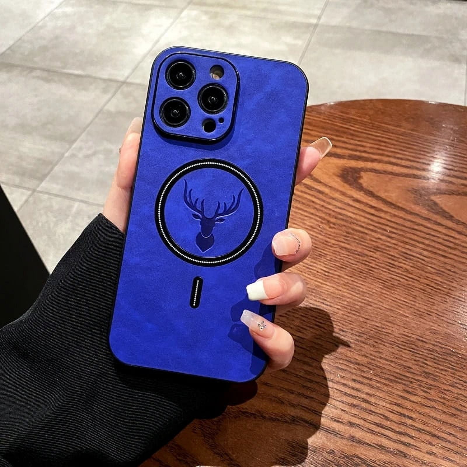 Phone Case Luxury Magsafe Wireless Charge Deer Cortex Phone Protector ...