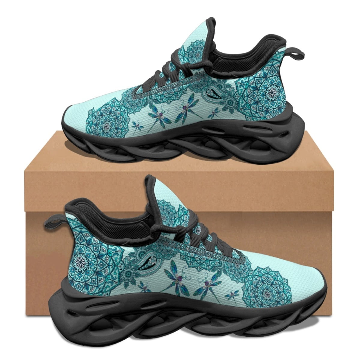 Luxury Mandala Dragonfly Design Casual Sneakers Bohemian Style ...