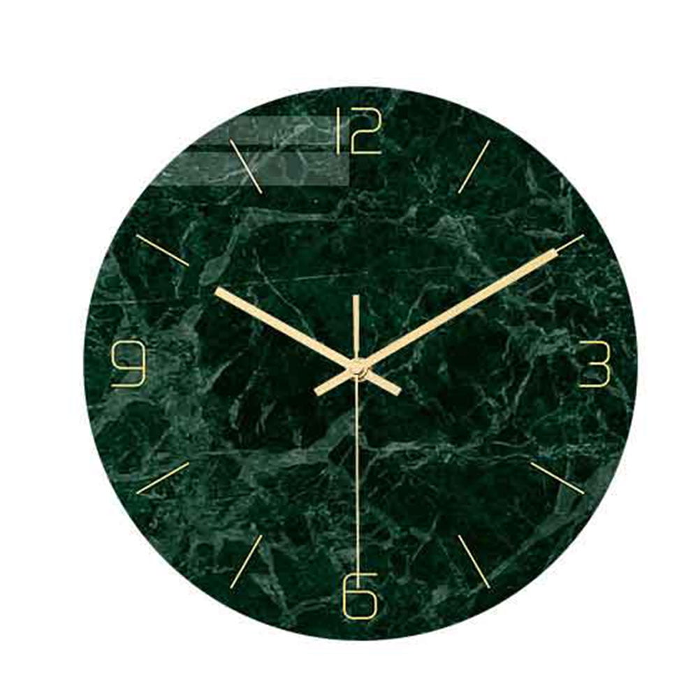 Luxury Marble Grain Round Wall Clock Creative Clock Acrylic UV Wall ...