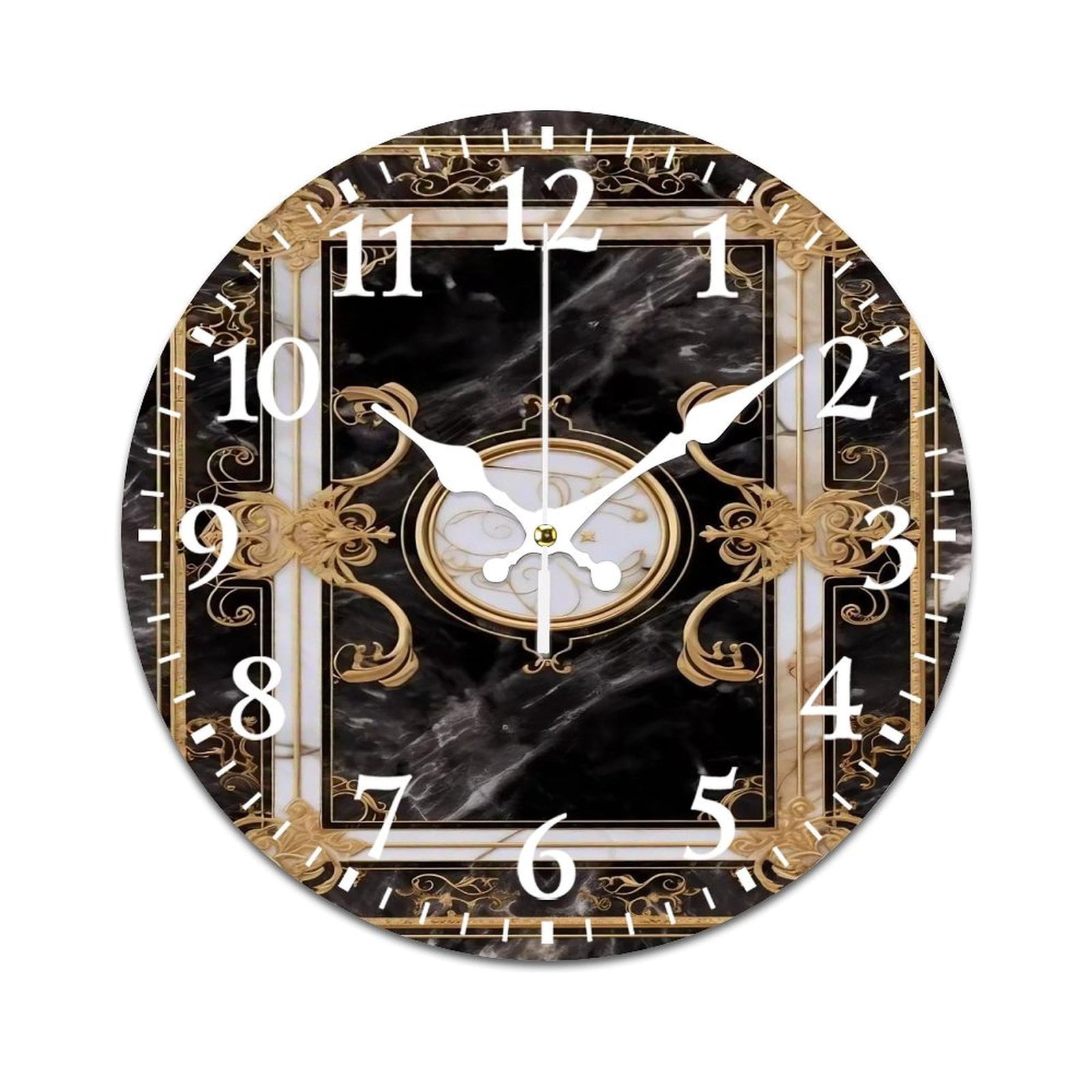 Luxury Marble Print Wall Clock Modern Design Clocks Wall Hanging Home ...