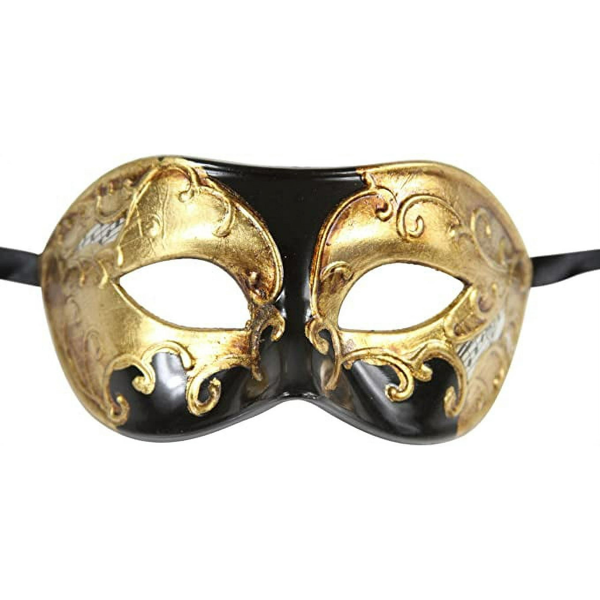 Black And Gold Masquerade Masks For Men